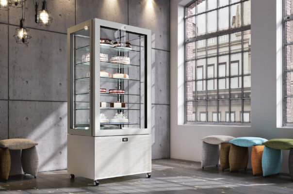 Vitrina IFI Pivot Vertical para Gelato y Pasteleria 25.59" (blanca ...